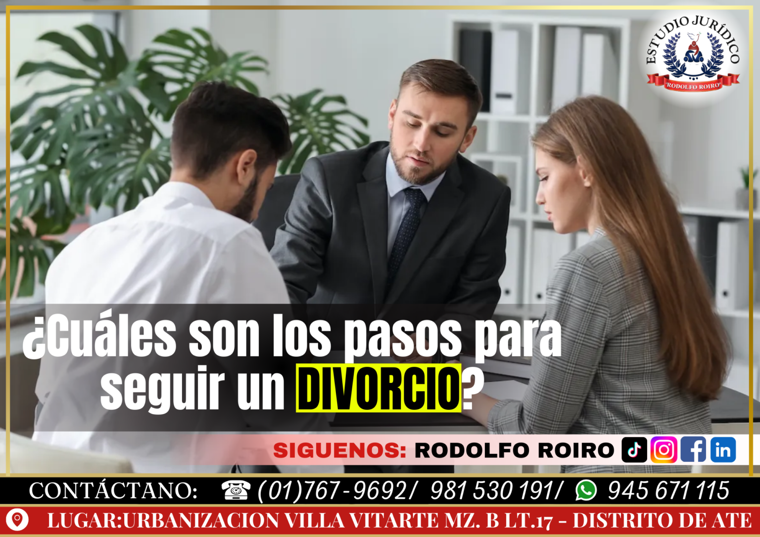 PASOS PARA SEGUIR UN DIVORCIO - Abogado Rodolfo Roiro